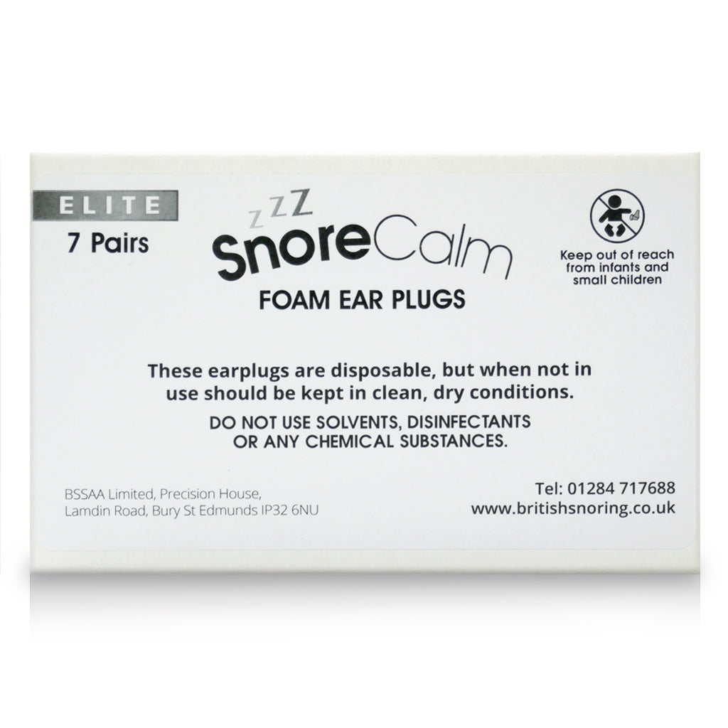 Snore Calm ELITE Foam Ear Plugs (7 Pairs)